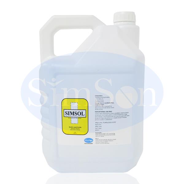 Buy Simsol - Simsol Hand Sanitizer Liquid -HDPE Can